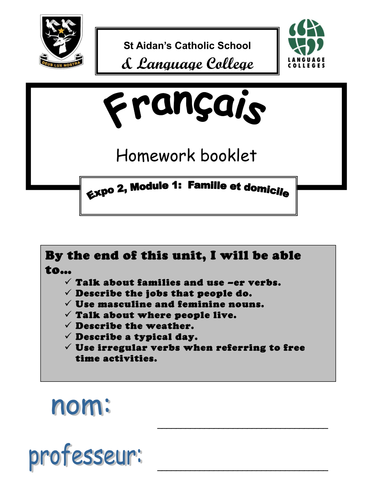 Expo 2 Homework booklets | Teaching Resources