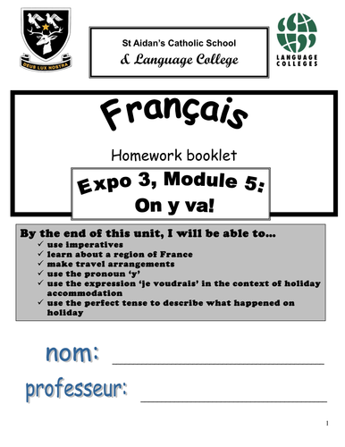 Expo 3 Homework booklets | Teaching Resources