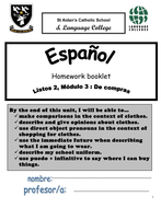Listos 2 Homework booklet | Teaching Resources