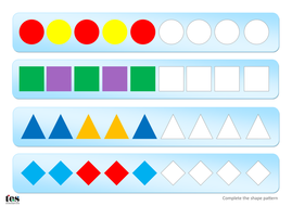 Complete Simple Shape Patterns - TEACCH Activity | Teaching Resources