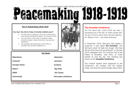 The Treaty of Versailles Revision Booklet | Teaching Resources