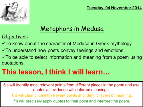 Analysis of Duffy's poem Medusa by MissLMLovatt - Teaching Resources - TES