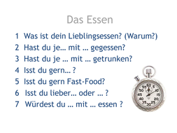 Was isst du gern? German SPEAKING ACTIVITY | Teaching Resources