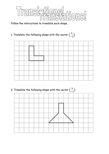 KS4 Maths; Transformation Worksheets by kathrynjsanders - Teaching ...