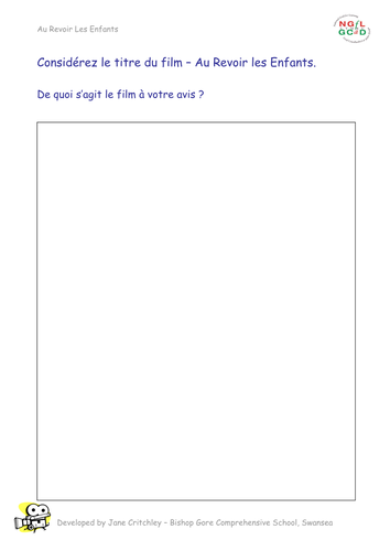 French Film - Au Revoir | Teaching Resources