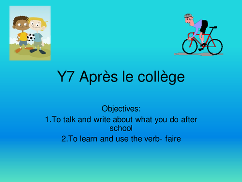 French Expo 1, Module 5, Unit 5; after school | Teaching Resources
