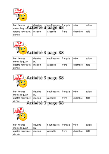 French Expo 1, Module 5, Unit 5; after school | Teaching Resources