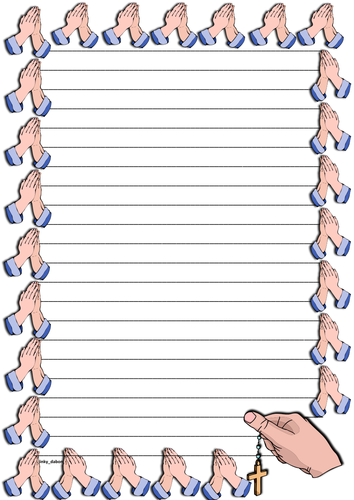 Easter Themed Lined paper and Pageborders | Teaching Resources