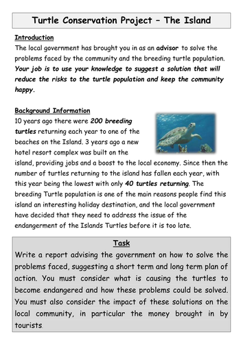 Turtle Survival Instincts | Teaching Resources