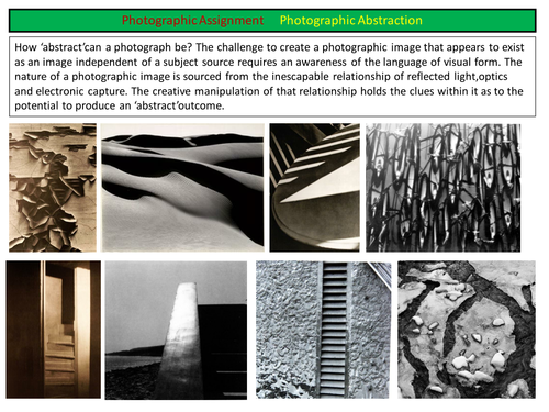 Can a Photograph be an abstract image? | Teaching Resources