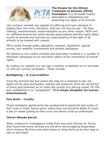 Animal Rights SOW, Lessons & Resources | Teaching Resources