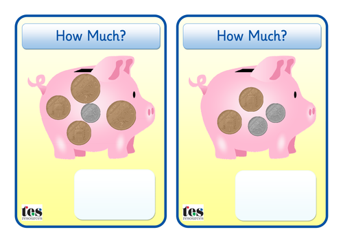 Piggy Bank Money Cards to 20p | Teaching Resources