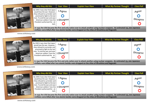 Create the debate: Using the atomic bomb | Teaching Resources