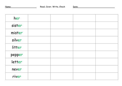 er digraph worksheet by barang - Teaching Resources - TES