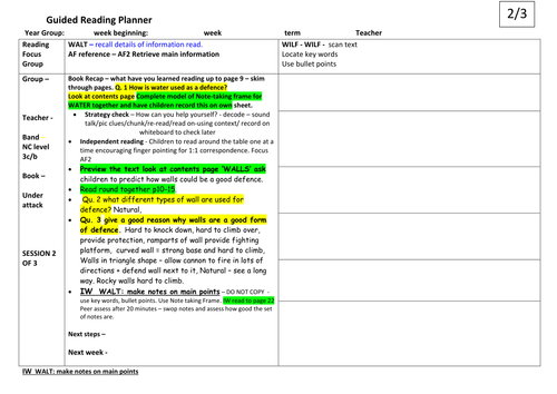 Project X guided reading UNDER ATTACK 3c to 3b | Teaching Resources