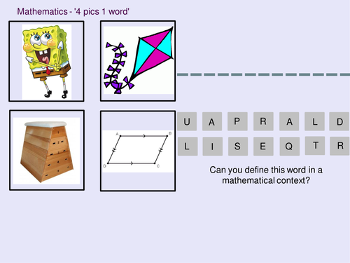 Mathematics 4 pics 1 word - Polygons | Teaching Resources
