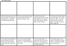 The Creation Story storyboards | Teaching Resources