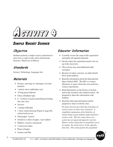 Simple Rocket Science | Teaching Resources
