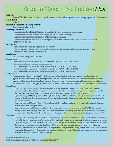Earth's Energy Budget Poster | Teaching Resources