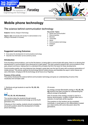 Mobile phone technology | Teaching Resources