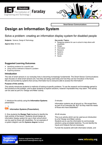 Design an information system | Teaching Resources