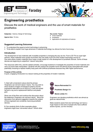 Engineering prosthetics | Teaching Resources