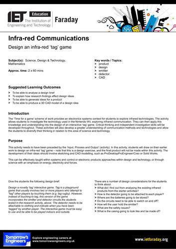 Make an infrared game | Teaching Resources