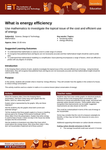 What is energy efficiency? | Teaching Resources