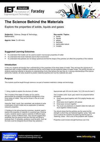 Science behind the materials | Teaching Resources