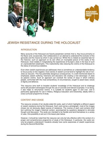 Jewish Resistance during the Holocaust | Teaching Resources