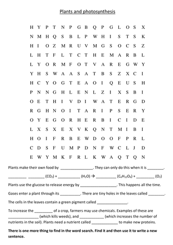 Plants Word Search Printable - Worksheet24