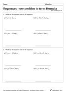 Linear Sequences practice questions + solutions | Teaching Resources