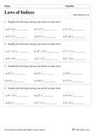 Indices practice questions + solutions | Teaching Resources