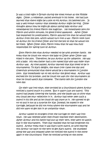 The Legend of King Arthur; KS2 narrative writing | Teaching Resources