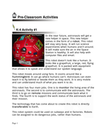 Spacebots | Teaching Resources