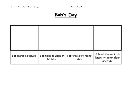 Man on the Moon story ordering by LBaggley - UK Teaching Resources - TES