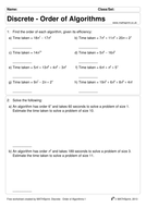 Order of Algorithms practice questions + solutions | Teaching Resources