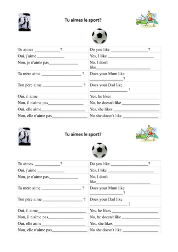 KS3 French - Do you like sport? | Teaching Resources