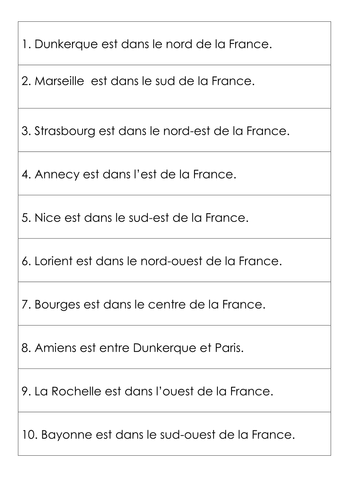 French Map Activity - Où habites-tu? | Teaching Resources