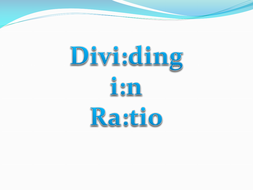 Dividing in ratio | Teaching Resources