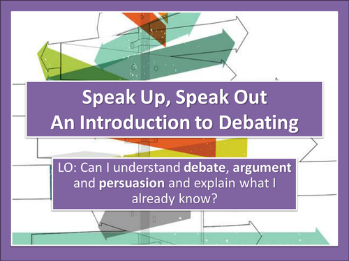 KS3 - An Introduction to Debating by A Chancer - Teaching Resources - TES
