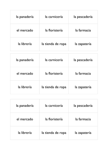 Spanish shopping and food | Teaching Resources