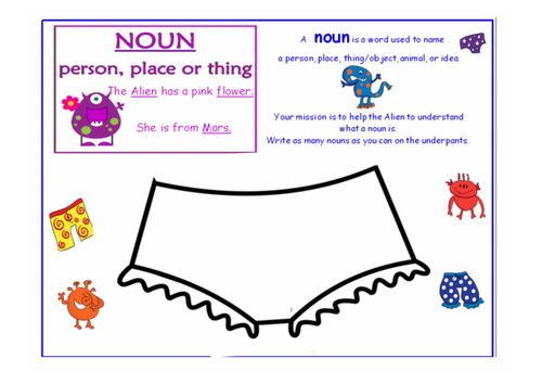 Aliens love underpants - Make a giant alien and worksheets | Teaching ...