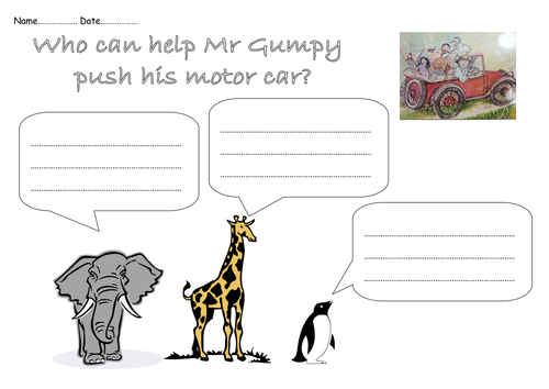 Mr Gumpy's Motor Car | Teaching Resources