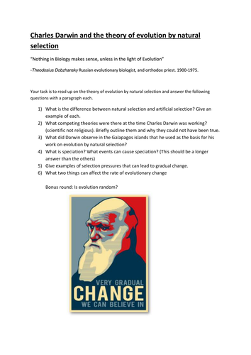 Charles Darwin and evolution | Teaching Resources