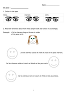 KS2 French: Eye Colour by salmon79uk | Teaching Resources