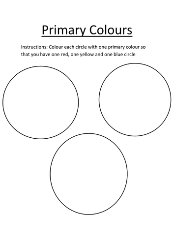 Primary colours blank template | Teaching Resources