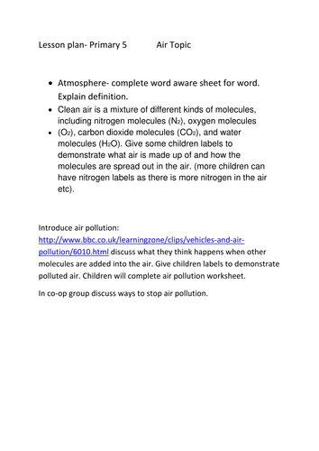 Air Topic (pollution) | Teaching Resources