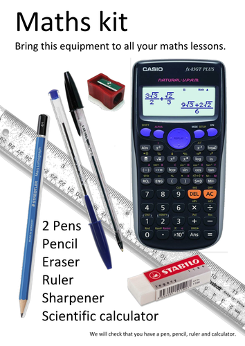 Maths equipment poster | Teaching Resources