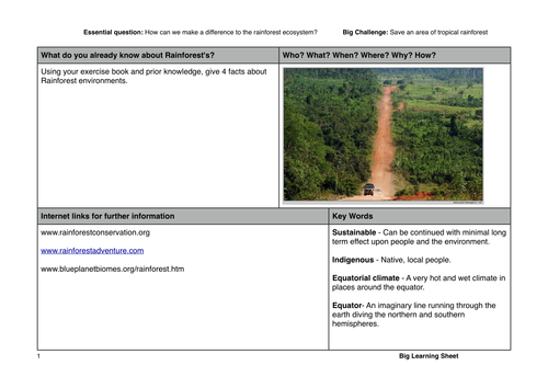 Amazon rainforest future decision making lesson | Teaching Resources